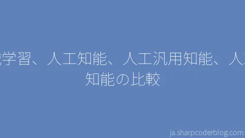 機械学習、人工知能、人工汎用知能、人工超知能の比較 - Thumbnail