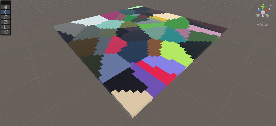Unityのボロノイ図。