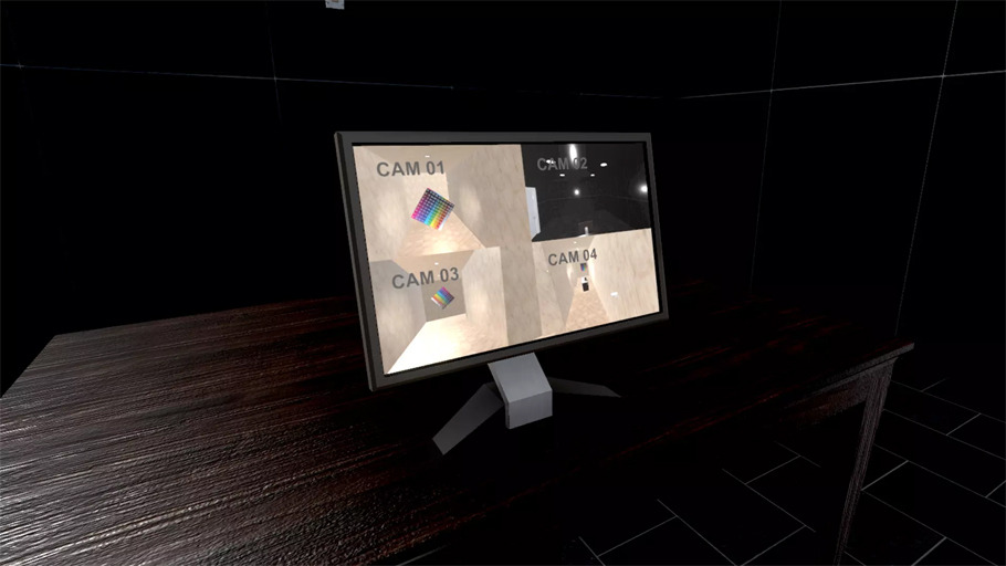 Unityのセキュリティカメラシステム。