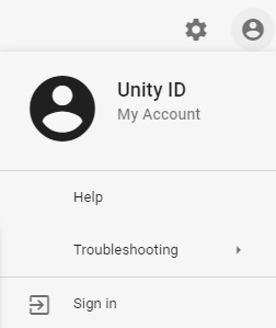 Unity Hub サインイン